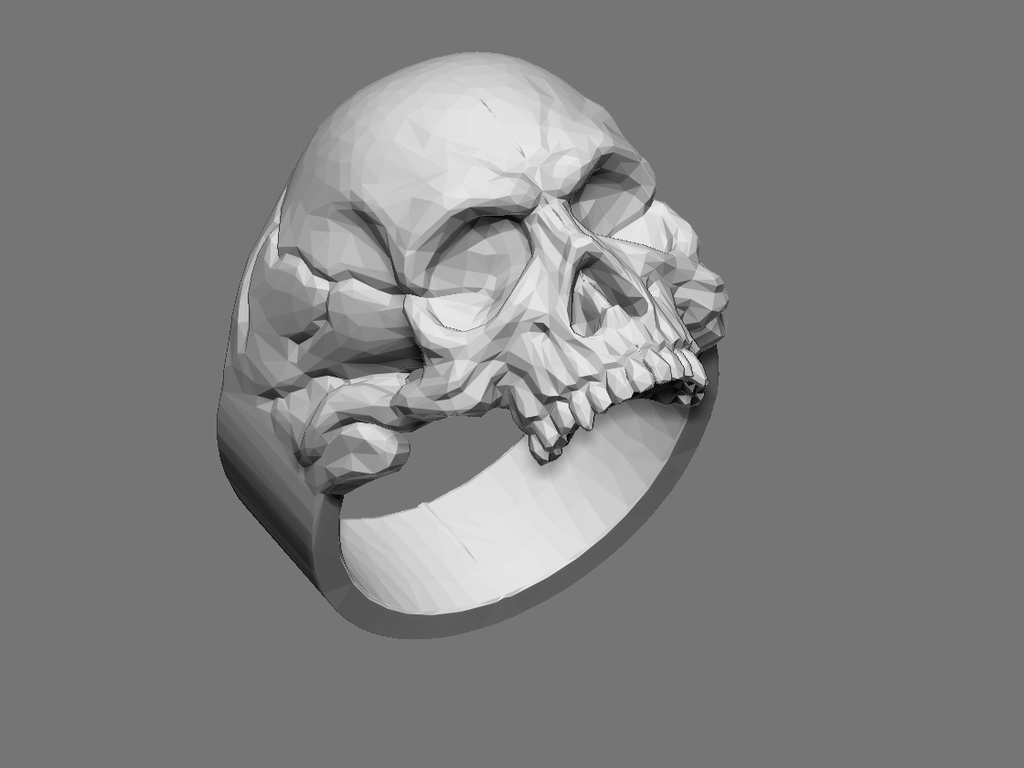 Free 3D file Skull Ring 💀・Model to download and 3D print・Cults