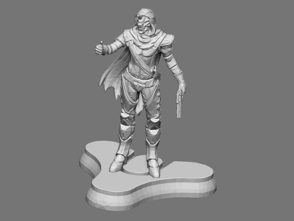 Free 3D file Destiny 2 - Cayde 6 - Full Character - Low Poly - Hi Poly ...