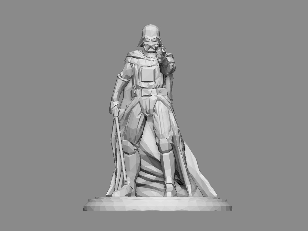 Fichier 3D gratuit Star Wars - Dark Vador - Full Character - Low Poly ...