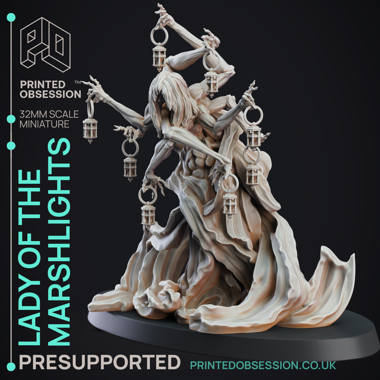 3D file Lady of the Marshlights - D&D Undead Boss Monster ...