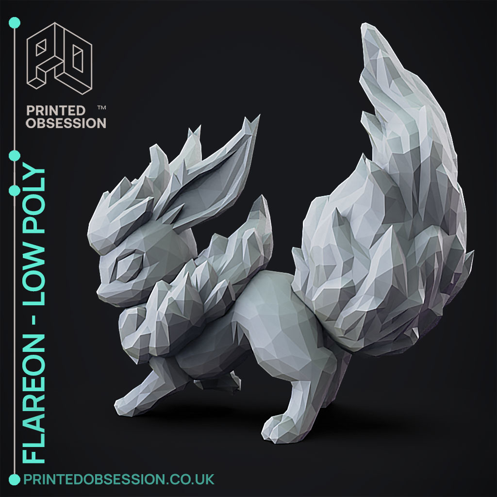 Free 3D file Flareon - Pokemon - Low Poly Fan Art 🐉・Object to download ...