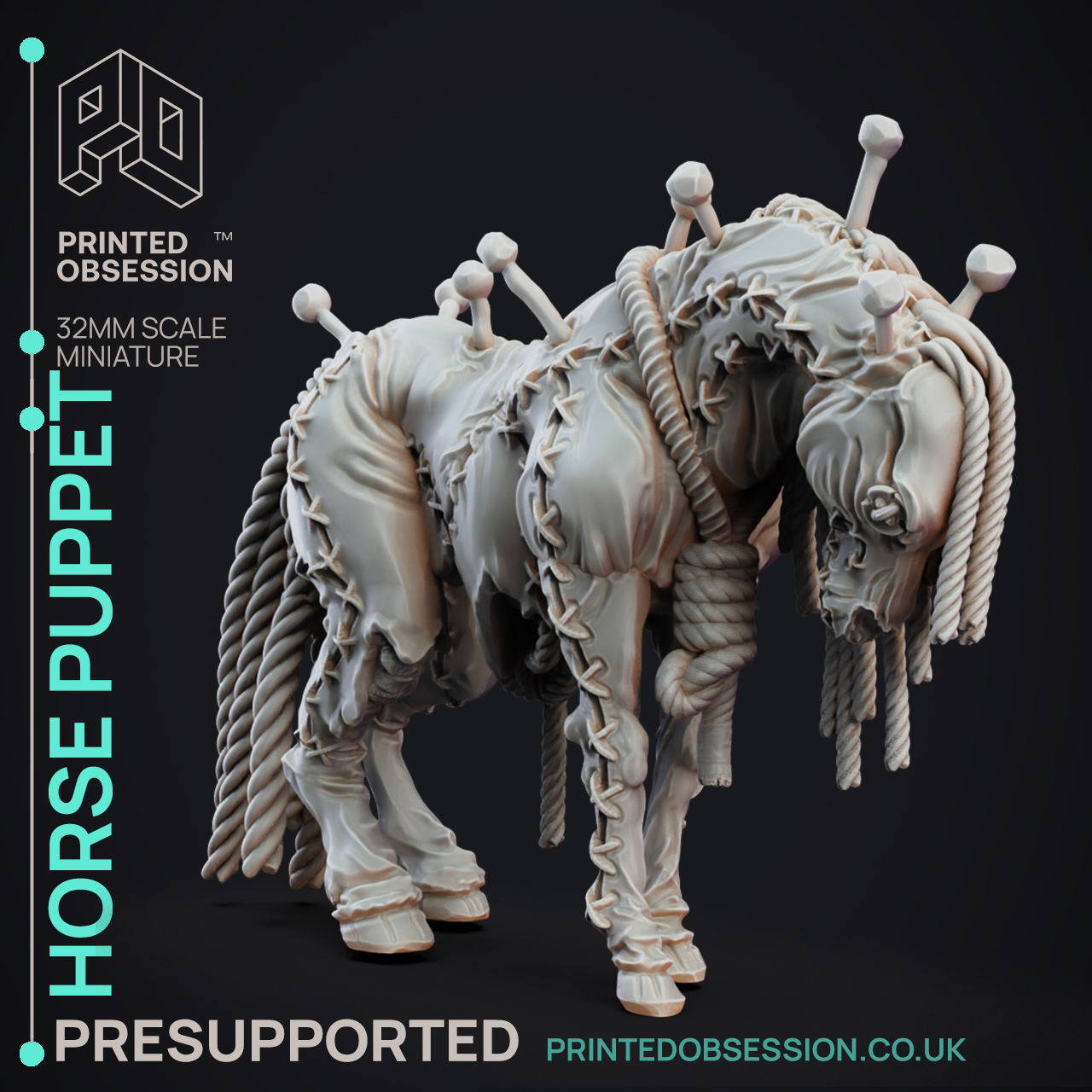 3D file Horse Puppet - D&D Voodoo Creature - PRESUPPORTED - 32mm scale ...