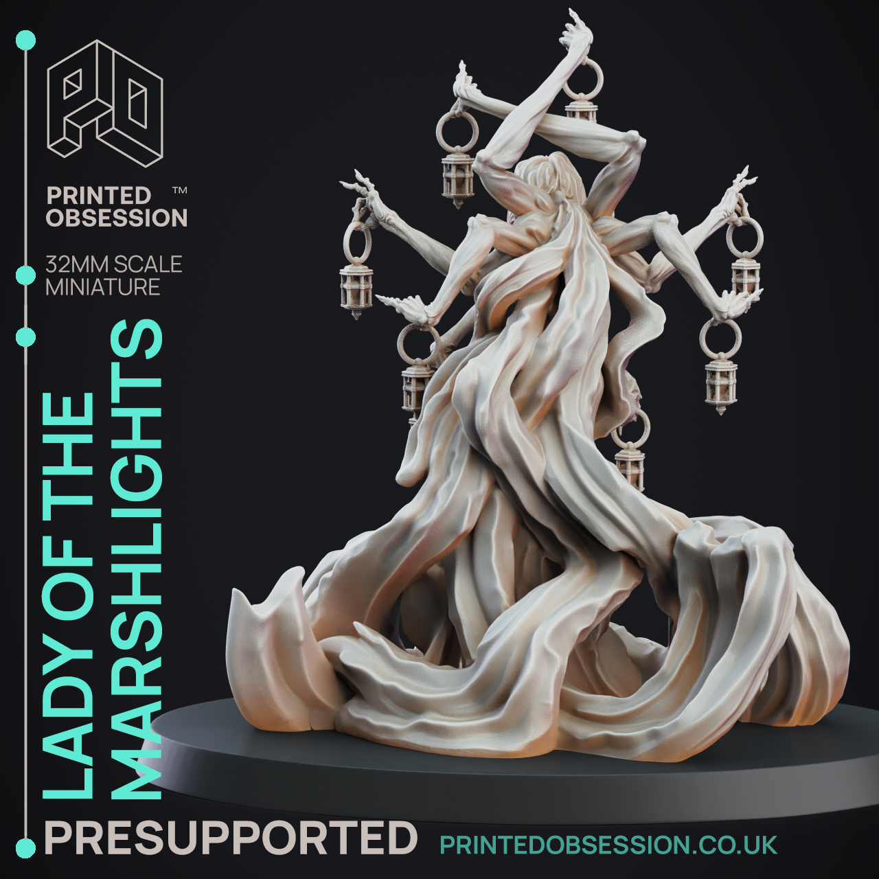 3D file Lady of the Marshlights - D&D Undead Boss Monster ...