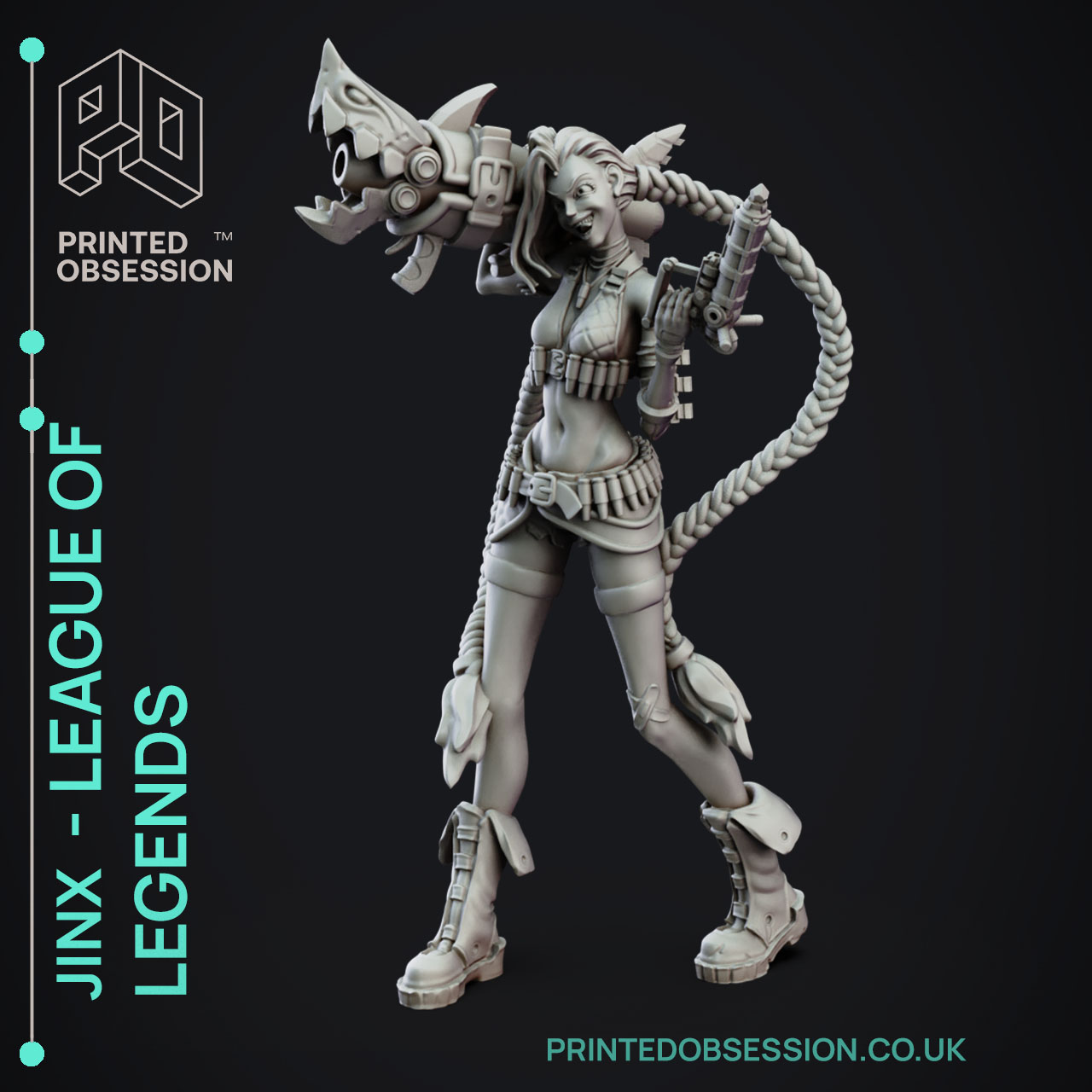 Free STL file Jinx - League of Legends - Original Version - 25cm model ...