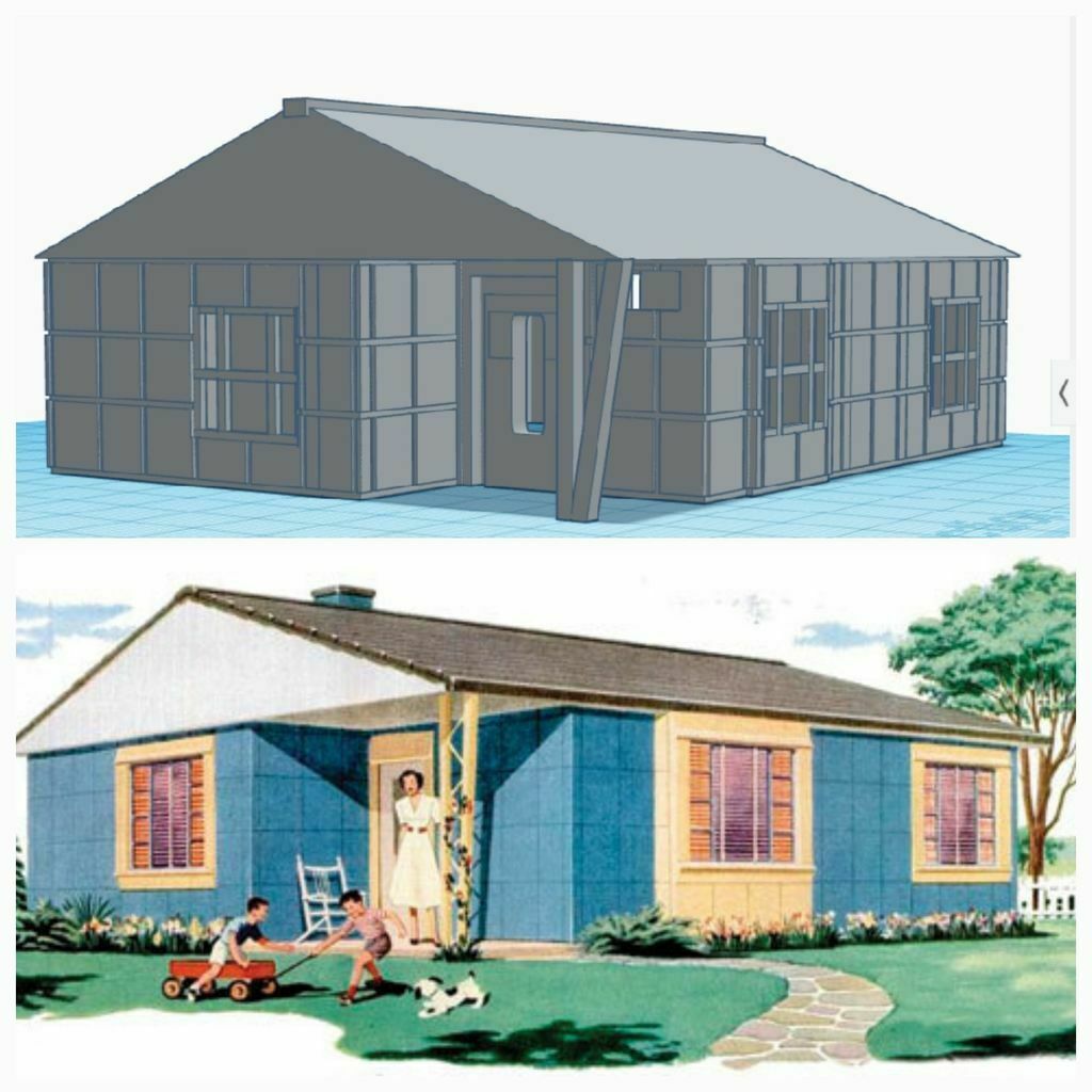 Free 3D file lustron house ho scale 🏠・3D printable object to download・Cults