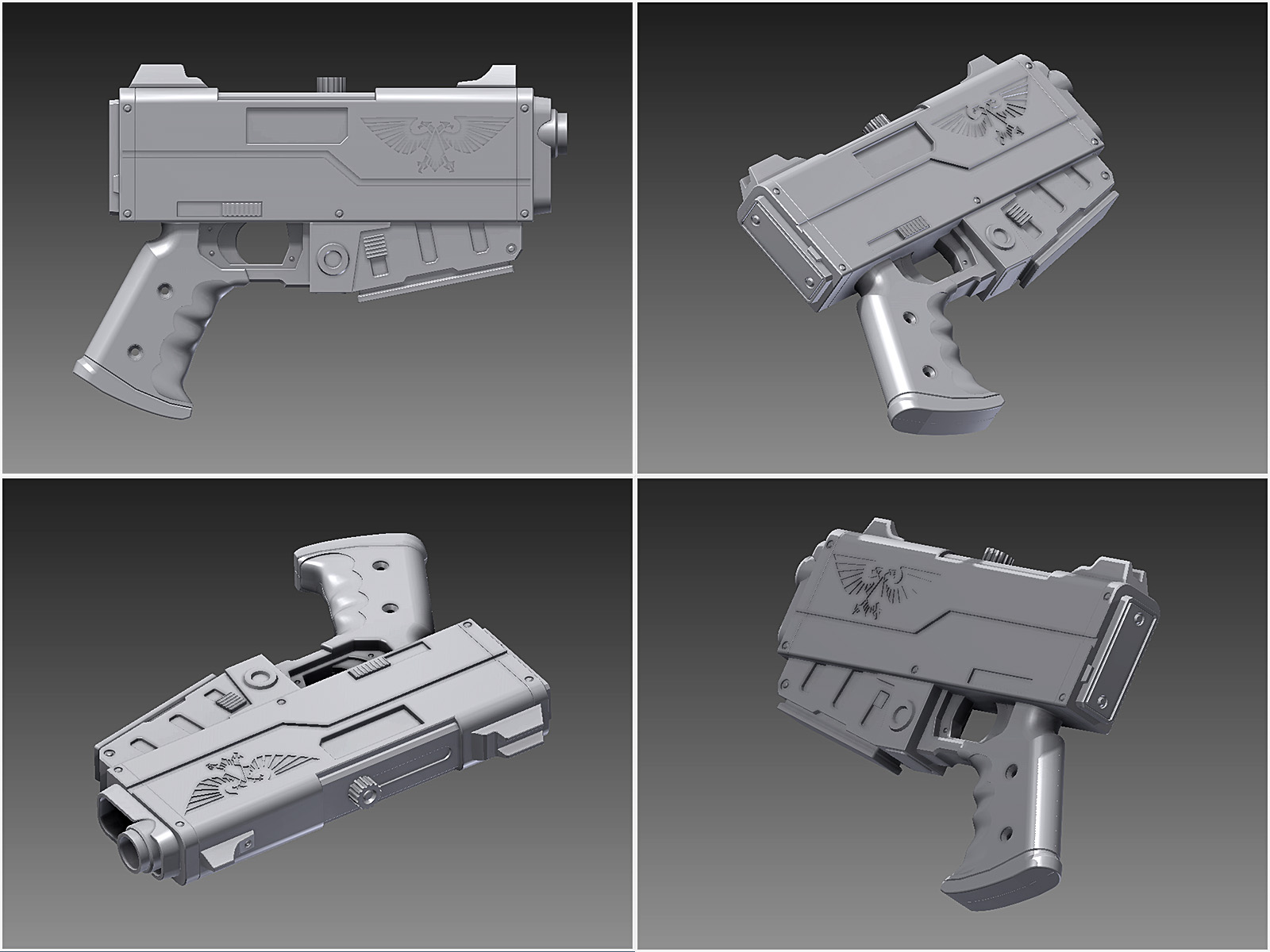 STL file War Hammer 40 K Handgun 🔨・Model to download and 3D print・Cults