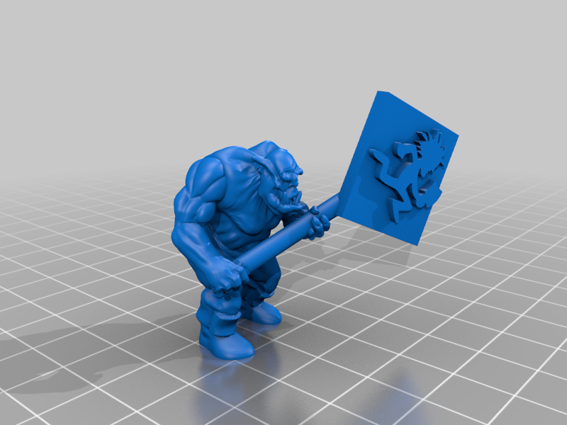 Free STL file ork with sign・3D printing model to download・Cults
