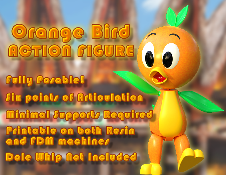 STL file Orange Bird Inspired Action Figure・3D printer model to ...
