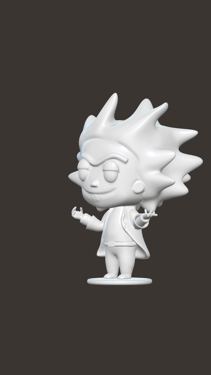 STL-Datei Rick Sanchez chibi・Vorlage für 3D-Druck zum herunterladen・Cults