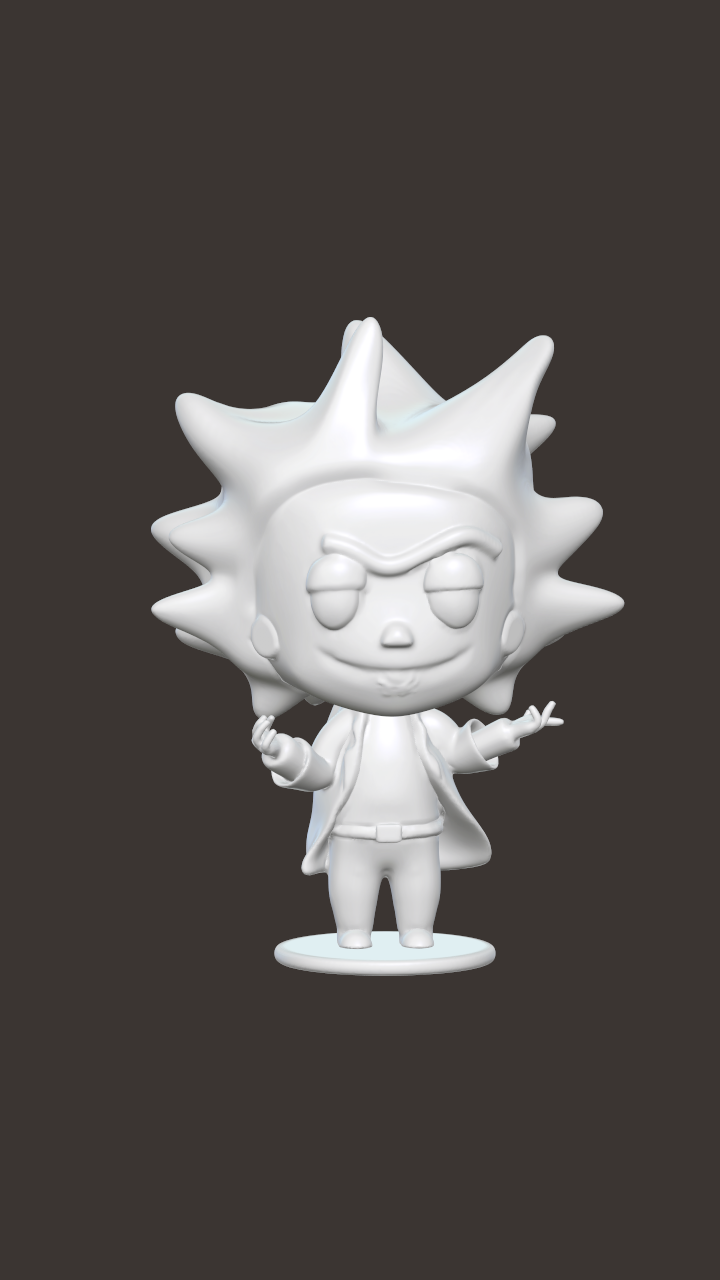 STL-Datei Rick Sanchez chibi・Vorlage für 3D-Druck zum herunterladen・Cults