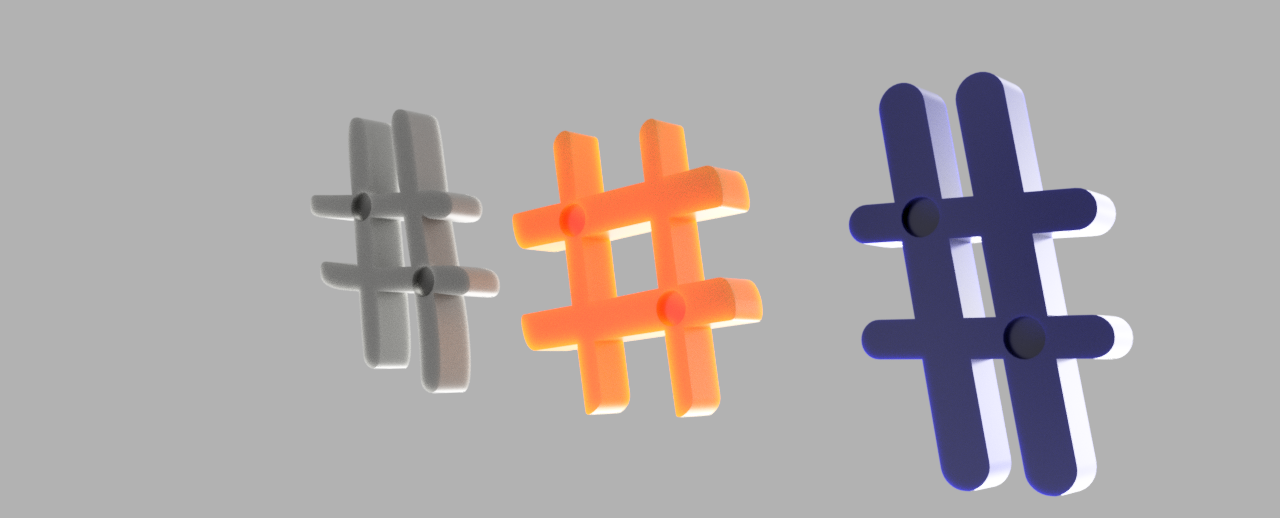STL file # HashTag symbol // HashTag # symbol・3D printing template to ...