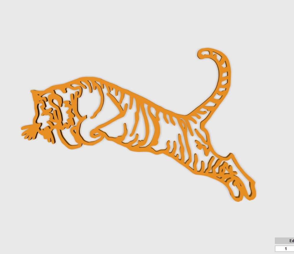 Archivo 3D gratis Tigre saltarín 2D・Modelo para descargar y imprimir en ...
