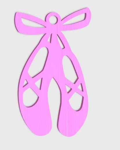 Free 3D file Ballet Shoes Pendant 🩰・3D printer design to download・Cults