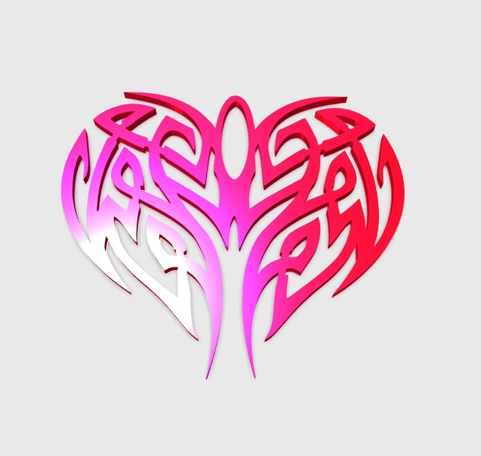Archivo 3D gratis Corazón tribal 2・Modelo para descargar y imprimir en ...