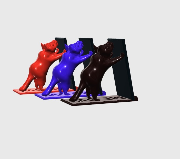 Archivo 3D gratis Soporte para teléfono de gato N2・Modelo para ...