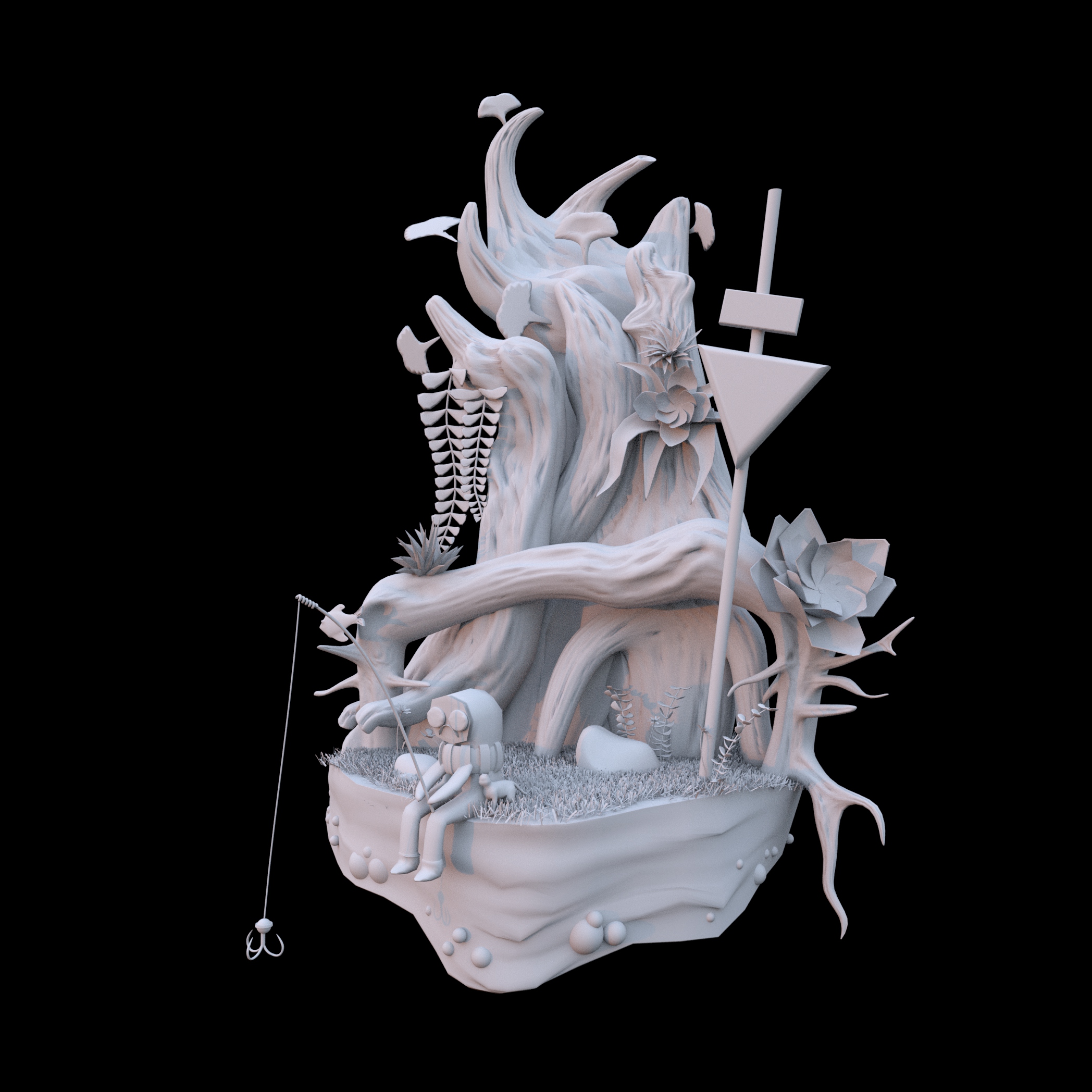 3D file Fishing 3d illustration・3D printing idea to download・Cults