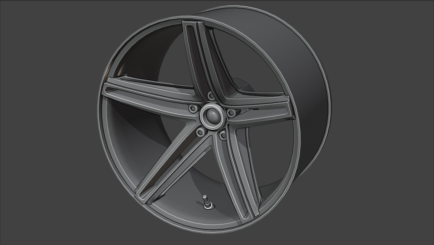 STL file 5 Spoke Wheel - DVLDG57・3D printing design to download・Cults
