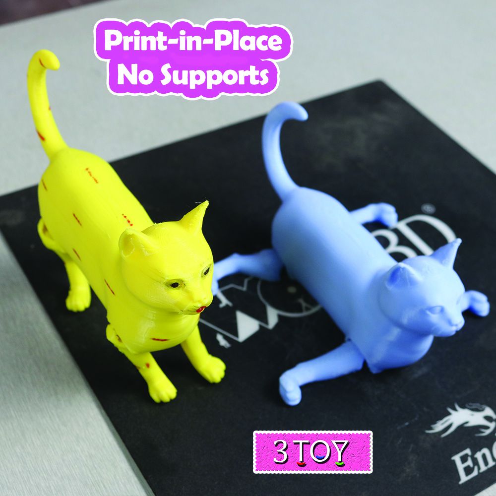 STL file FLEXI CAT | PRINT-IN-PLACE・3D print object to download・Cults