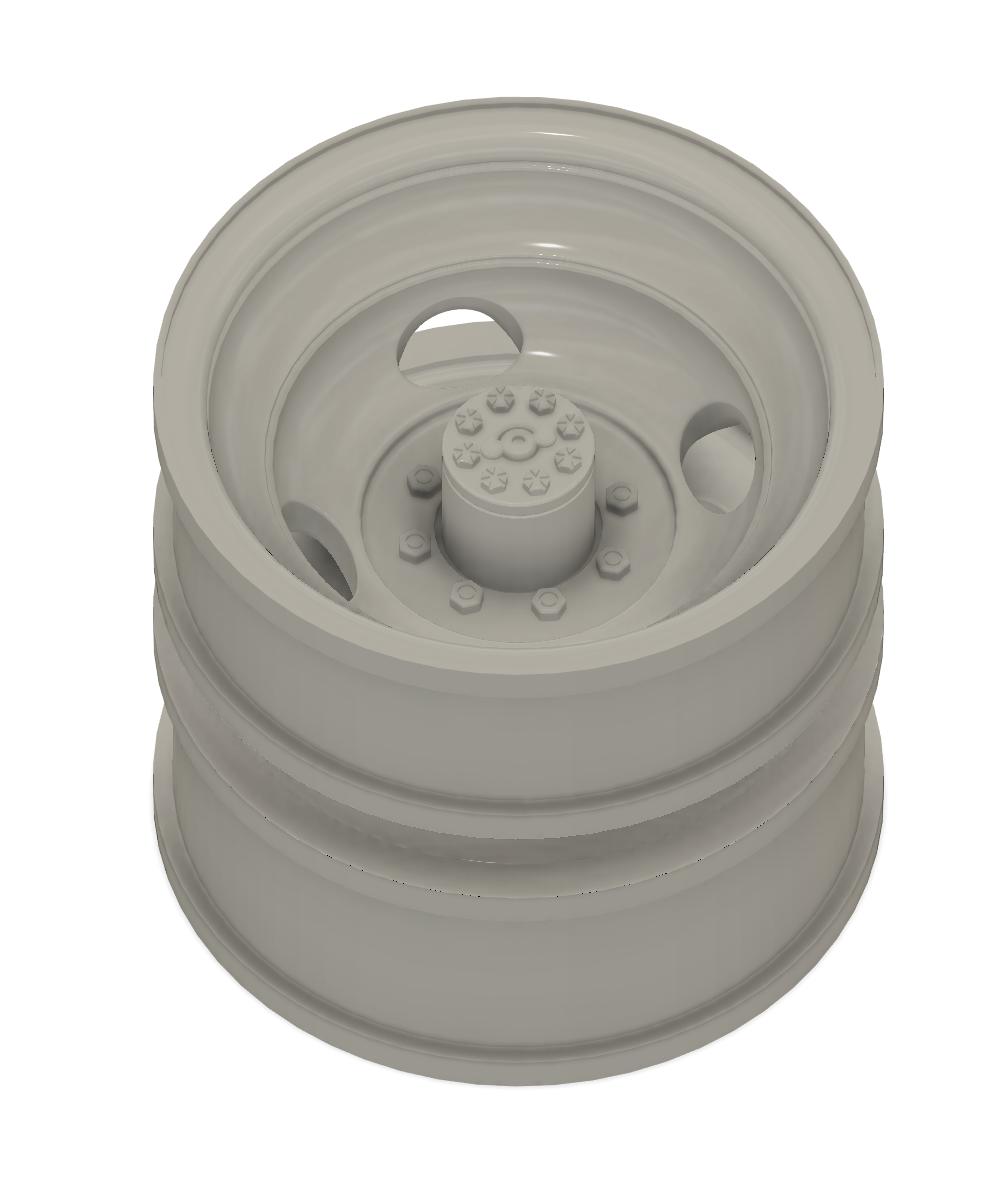 STL file 3d printable truck wheels with dual rear 🚚・3D printer design ...