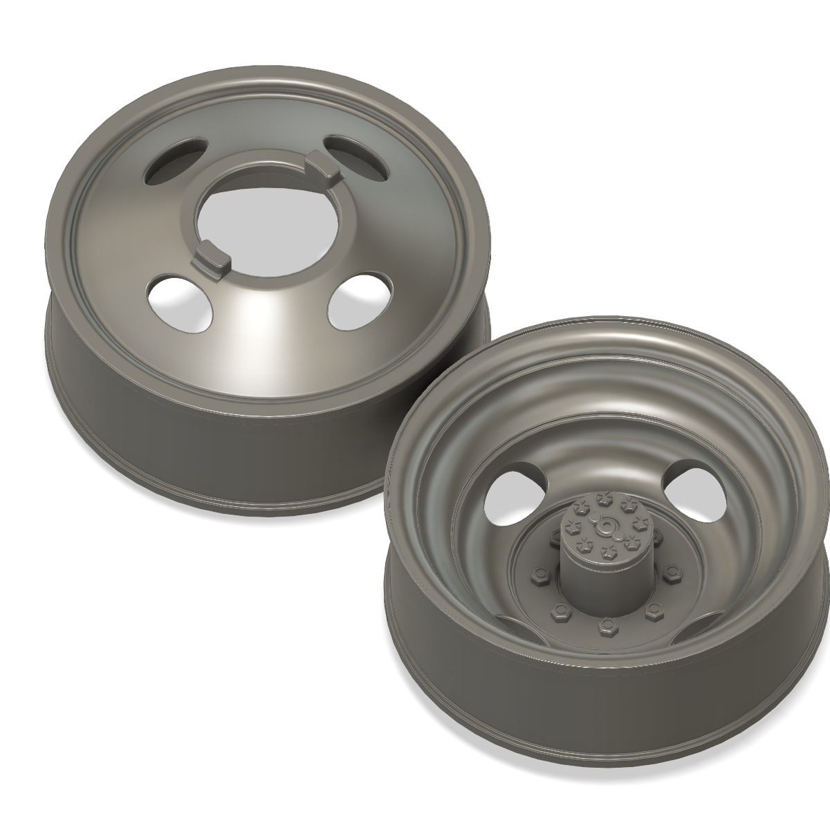 STL file 3d printable truck wheels with dual rear 🚚・3D printer design ...