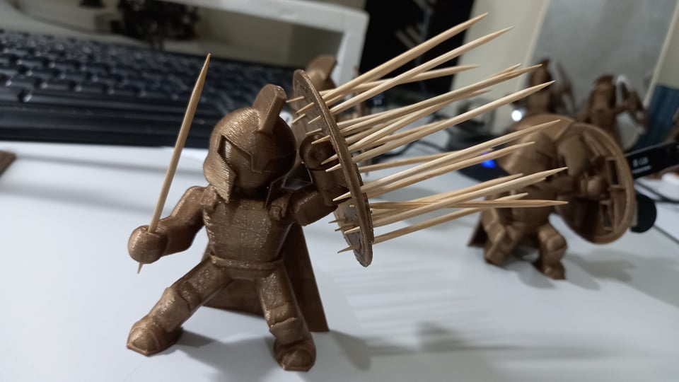 STL file Spartan Toothpick holder + Shield Tissue holder・3D print ...