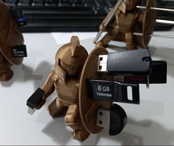 STL file Spartan Usb Thumb Drive Holder・3D printable design to download ...