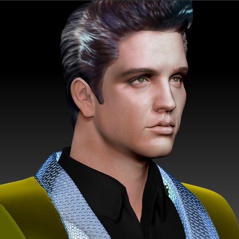 Download STL file Elvis Presley The King bust • 3D printer template ・ Cults