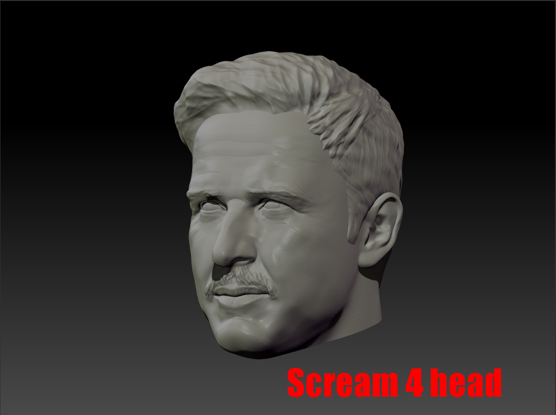 Archivo 3D Scream 4 busto de Dewey Riley David Arquette ️・Diseño de ...
