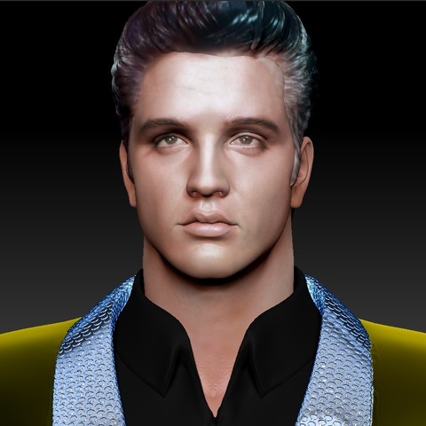 Download STL file Elvis Presley The King bust • 3D printer template ・ Cults