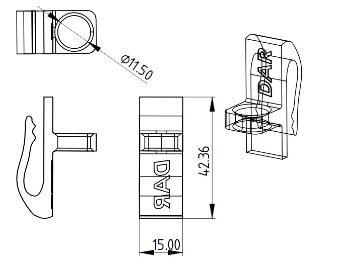 Free STL file Minimalist Tee key belt clip 🔑・3D printer design to ...