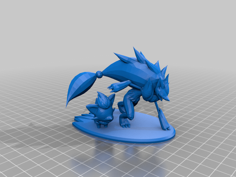 Free STL file Zoroark & Zorua Figurine・Object to download and to 3D ...