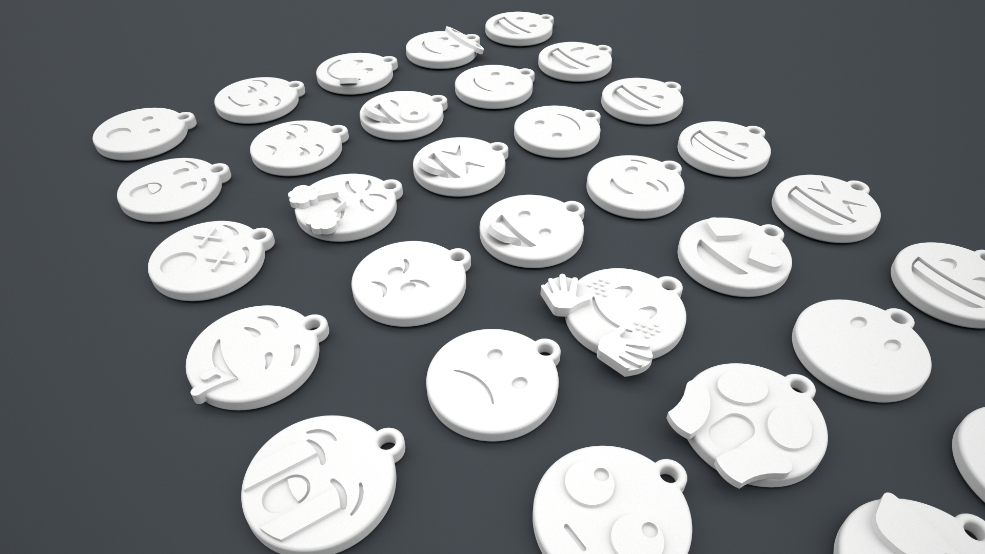 Free STL file Pack Of 49 Emojis Keychain ( SPICE UP YOUR MOOD ) 🗝️・3D ...