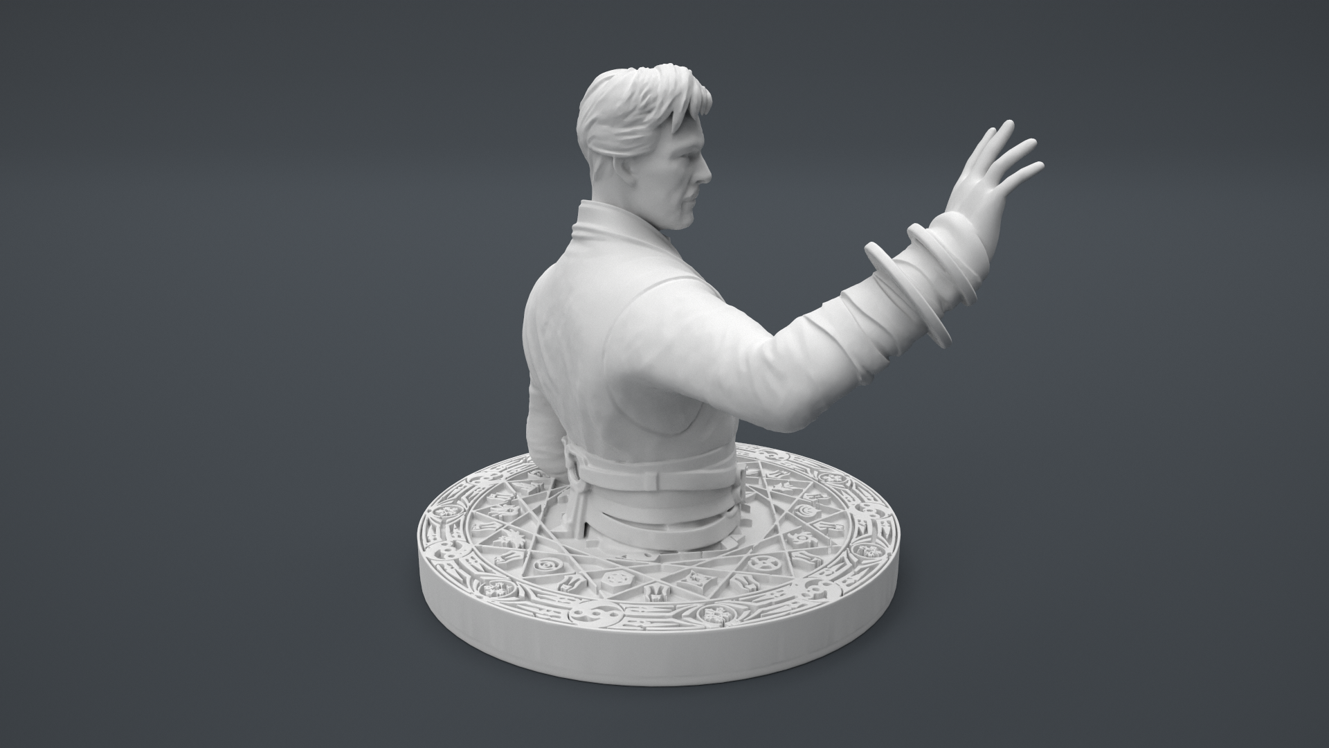 Бесплатный STL файл Бюст Доктора Стрэнджа・3D-печатная модель для ...