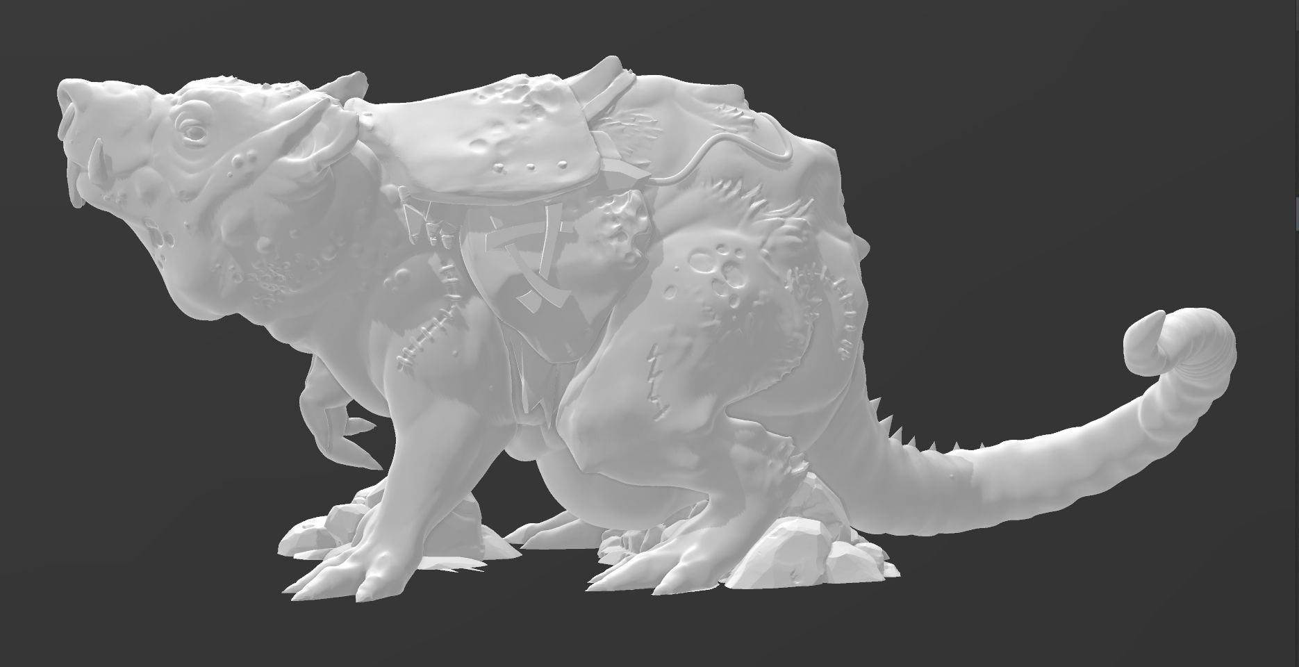 Free STL file Skaven -ified Armored Plague Rat Remix・Template to ...
