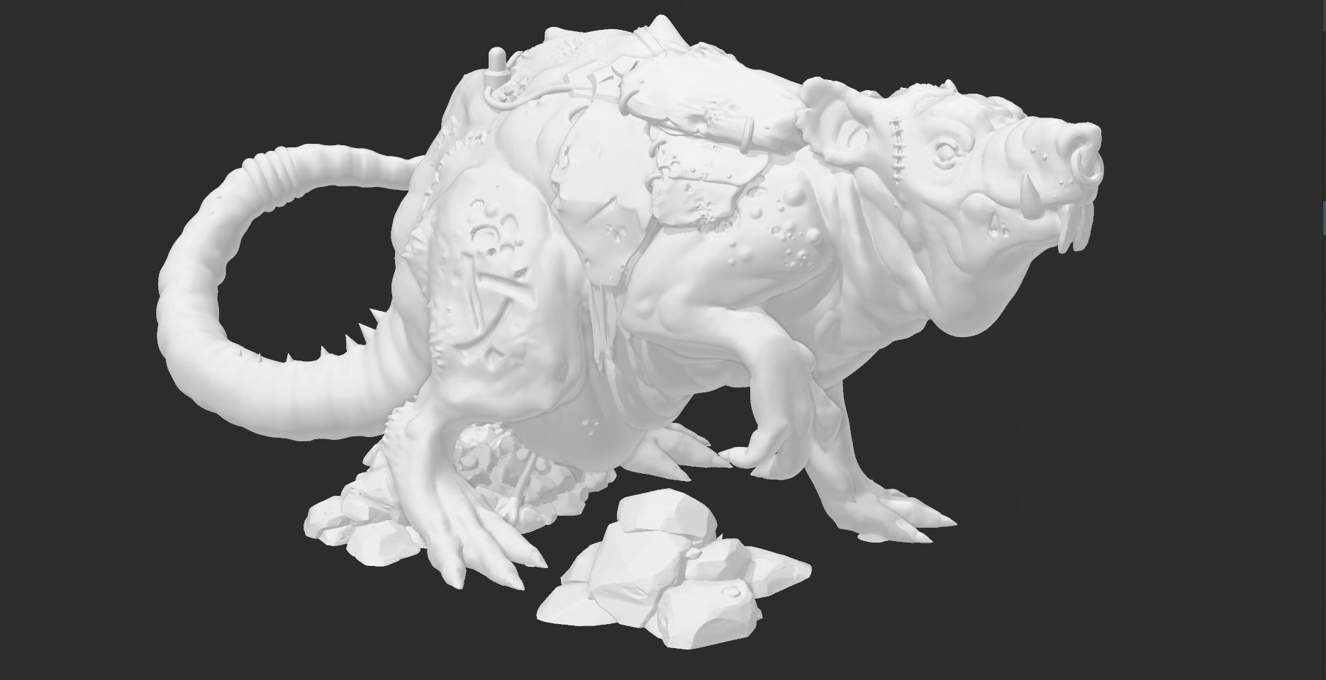 Free STL file Skaven -ified Armored Plague Rat Remix・Template to ...