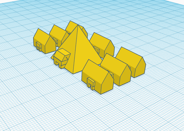 Fichier STL gratuit pyramide et maison 🏘️・Modèle à télécharger et à ...