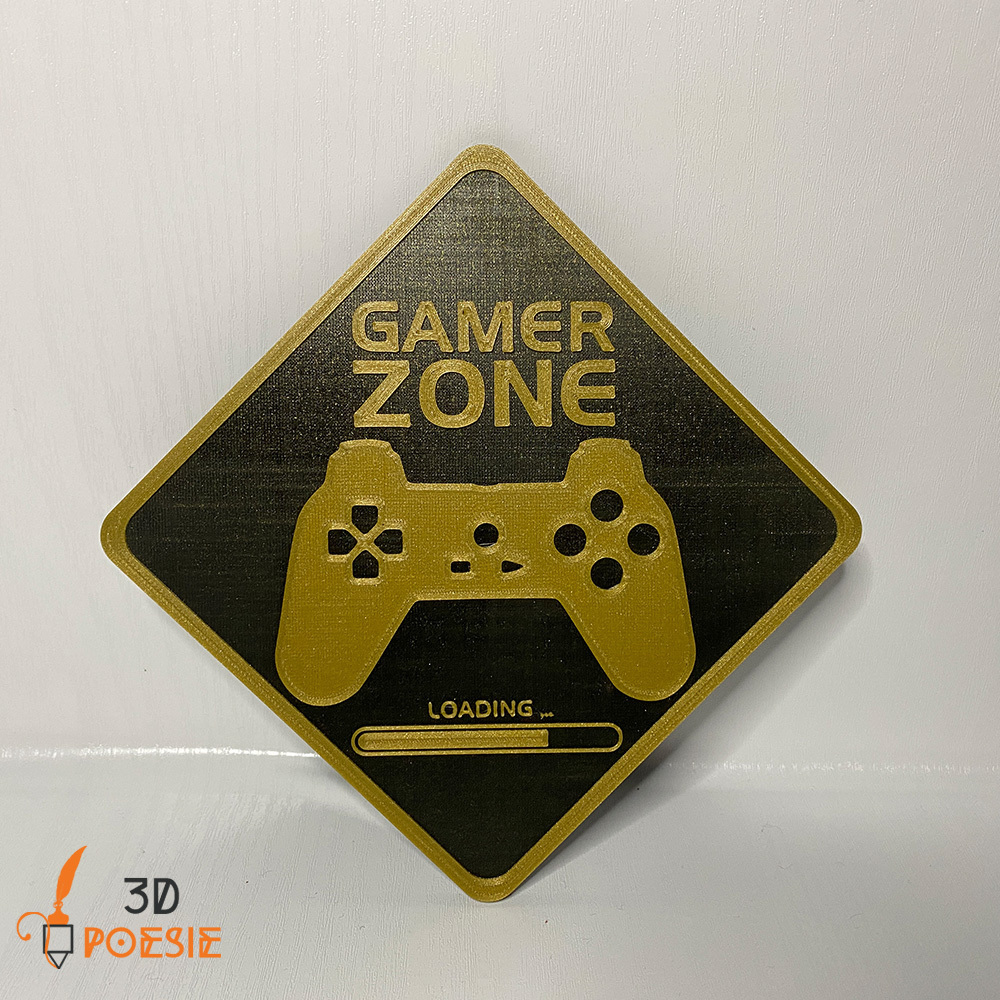Free 3D file Gamer Zone Sign・3D printing idea to download・Cults