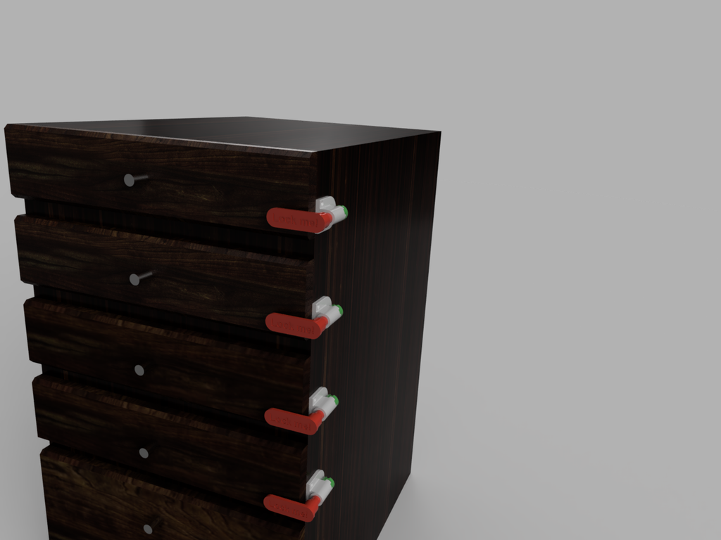 Free 3D file Child-safety Drawer Lock 🔒・3D printer model to download・Cults