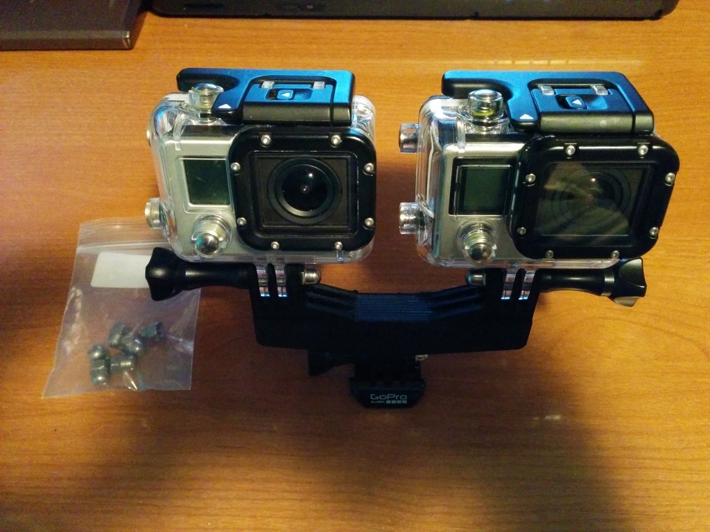 Free 3D file Dual GoPro Mount 📷・Object to download and to 3D print・Cults