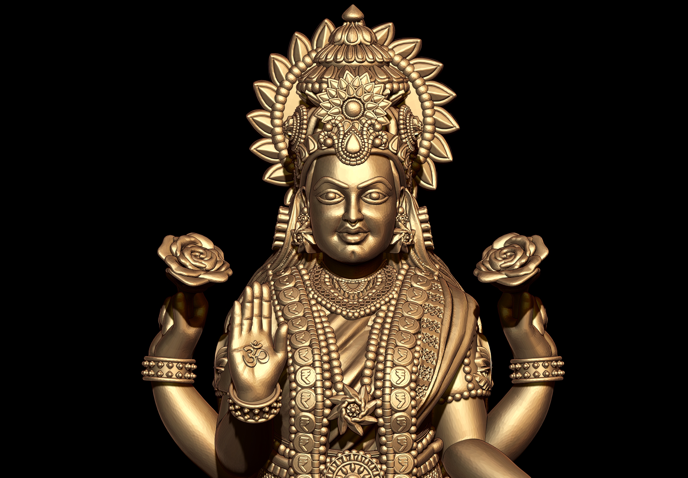 STL file Hindu Goddess Model 01・3D print object to download・Cults