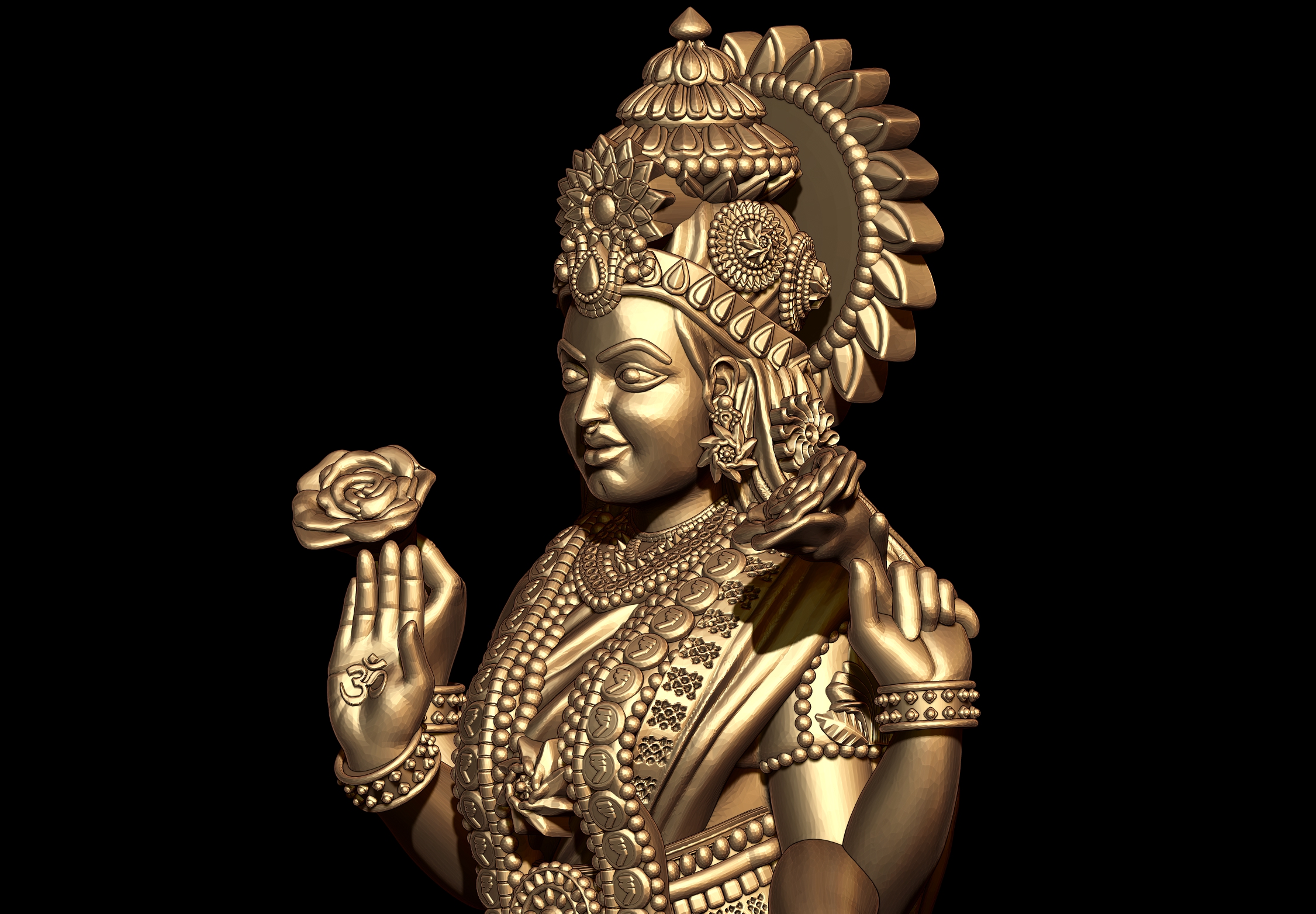 STL file Hindu Goddess Model 01・3D print object to download・Cults