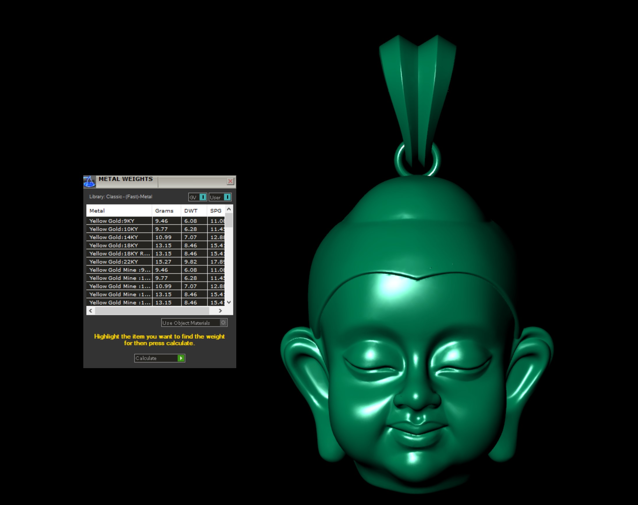 STL file Gold Buddha Baby Pendant・Template to download and 3D print・Cults