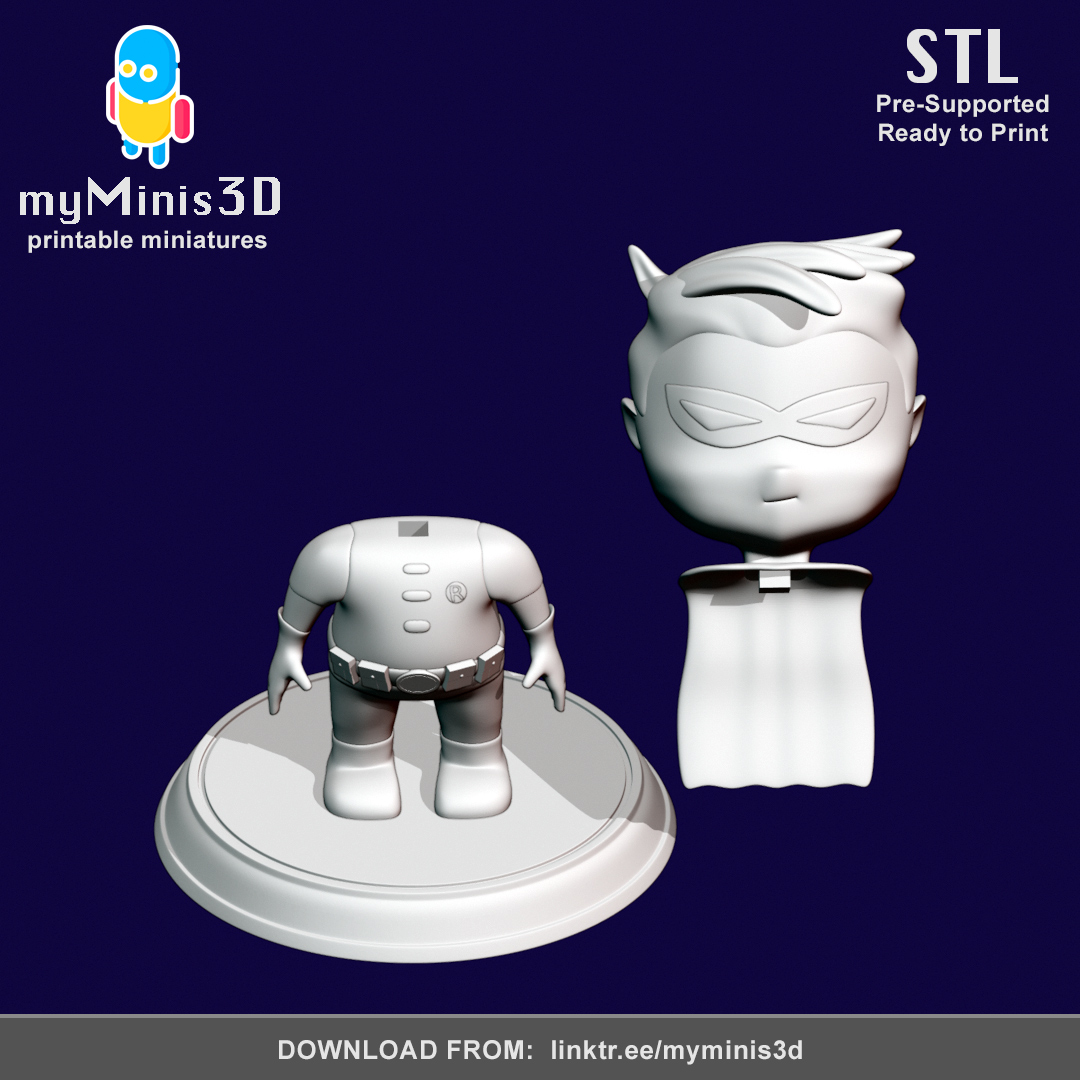 STL file Cute chibi figures of Batman and Robin | 3D print models. 🎲・3D ...