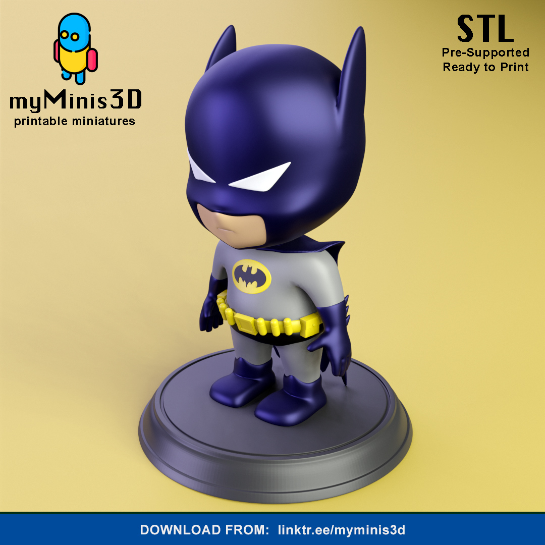 STL file Cute chibi figures of Batman and Robin | 3D print models. 🎲・3D ...