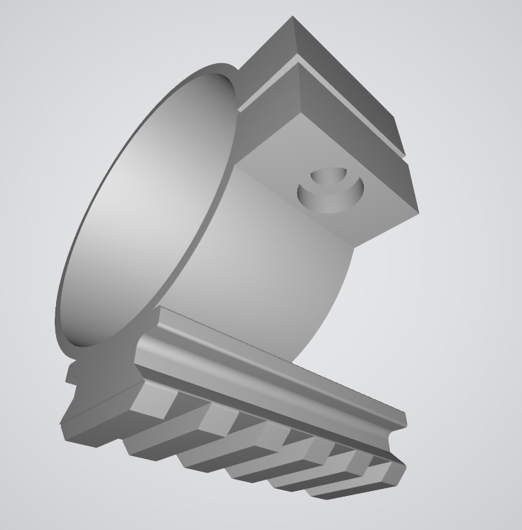 STL file Picatinny Rail for 50mm Tube (Rotex RM8 etc.)・3D printing ...