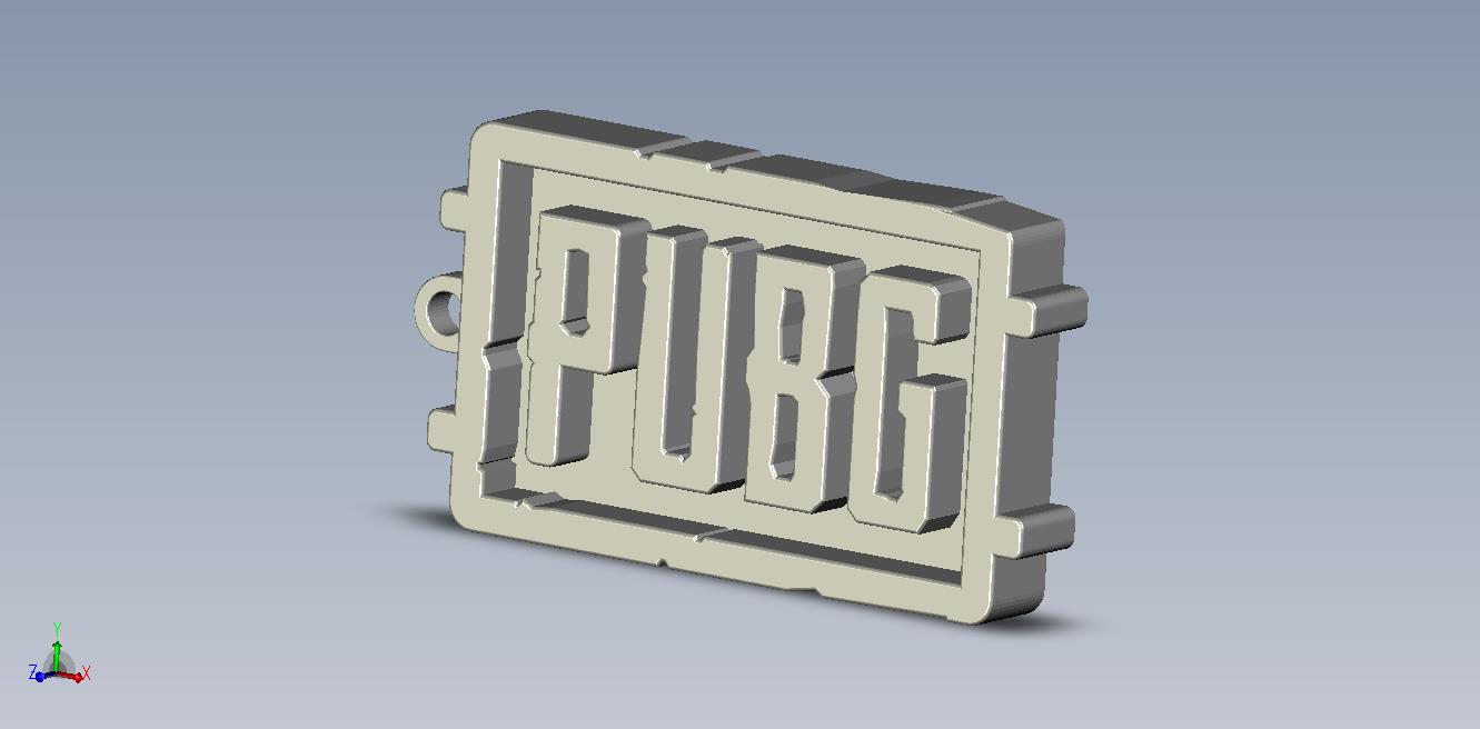 Free STL file keychain logo PUBG・3D printer model to download・Cults