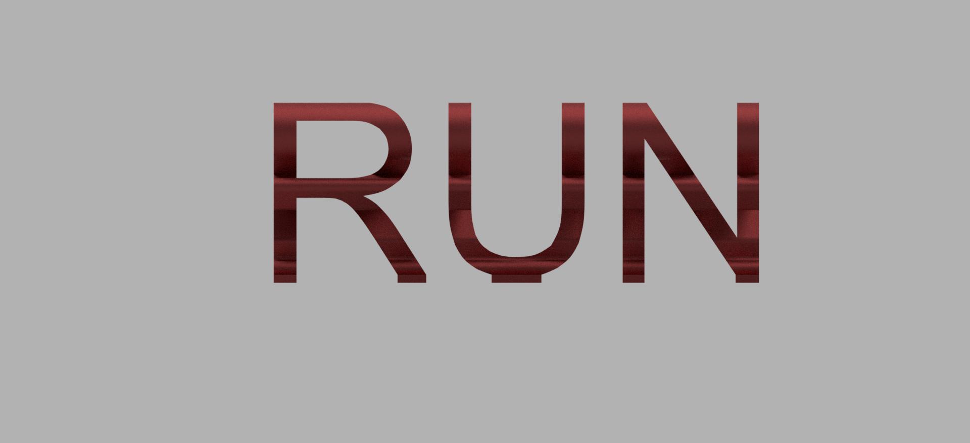 Free STL file Run text flip・3D printing model to download・Cults