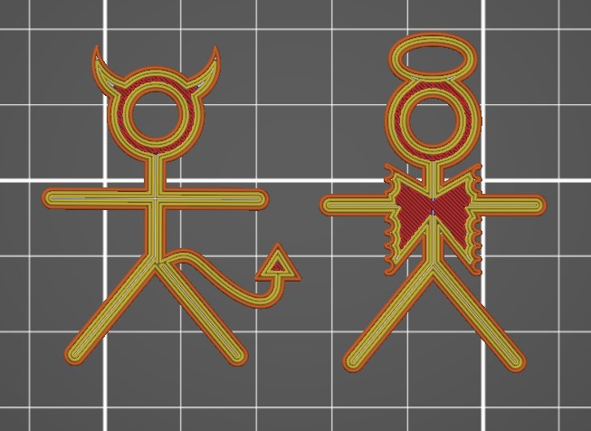 STL file Angel and demon・3D printing idea to download・Cults