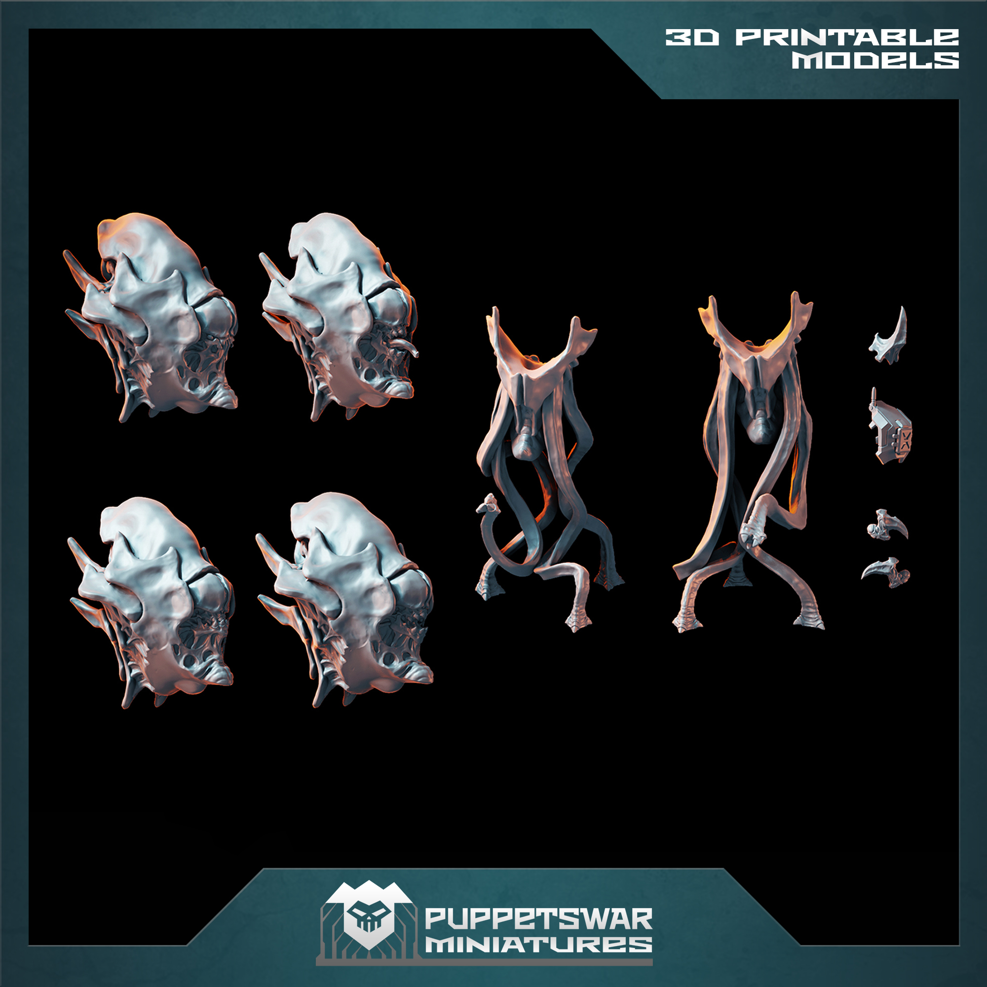 3D file Insectoids - Brain Bugs・3D printable design to download・Cults