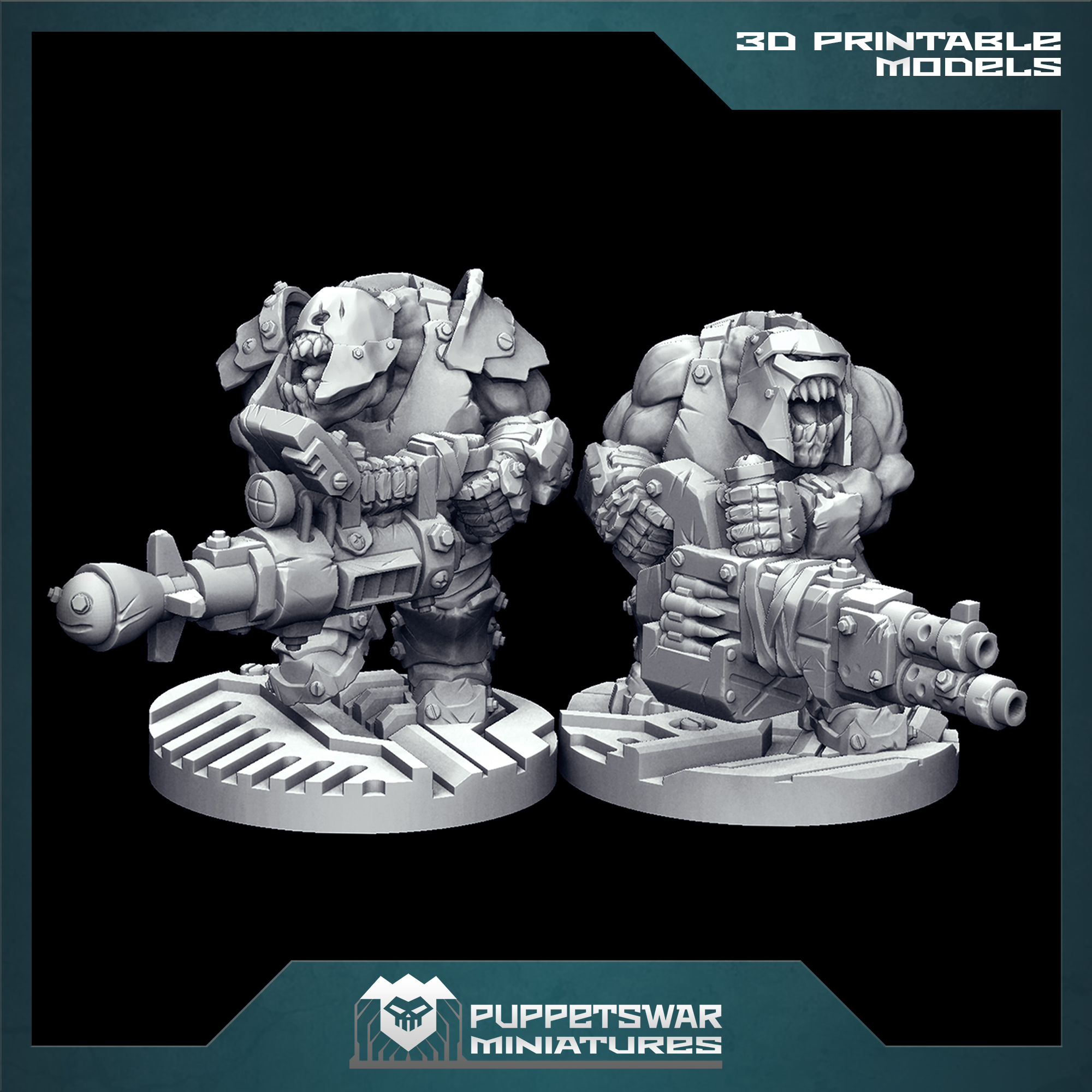 3D file Orc Heavy Gunners 🎲・3D printer model to download・Cults